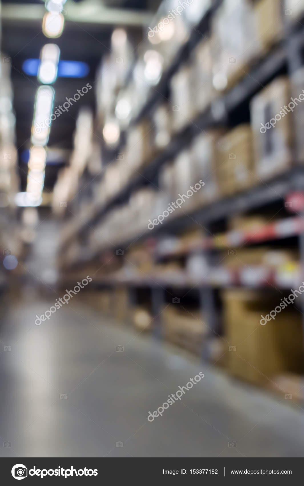 Blured rack storage warehouse interior background. Stock Photo by ...