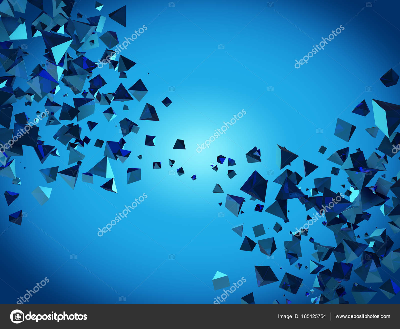 Abstract blue 3D pyramids flow background. — Stock Photo © tuulijumala ...