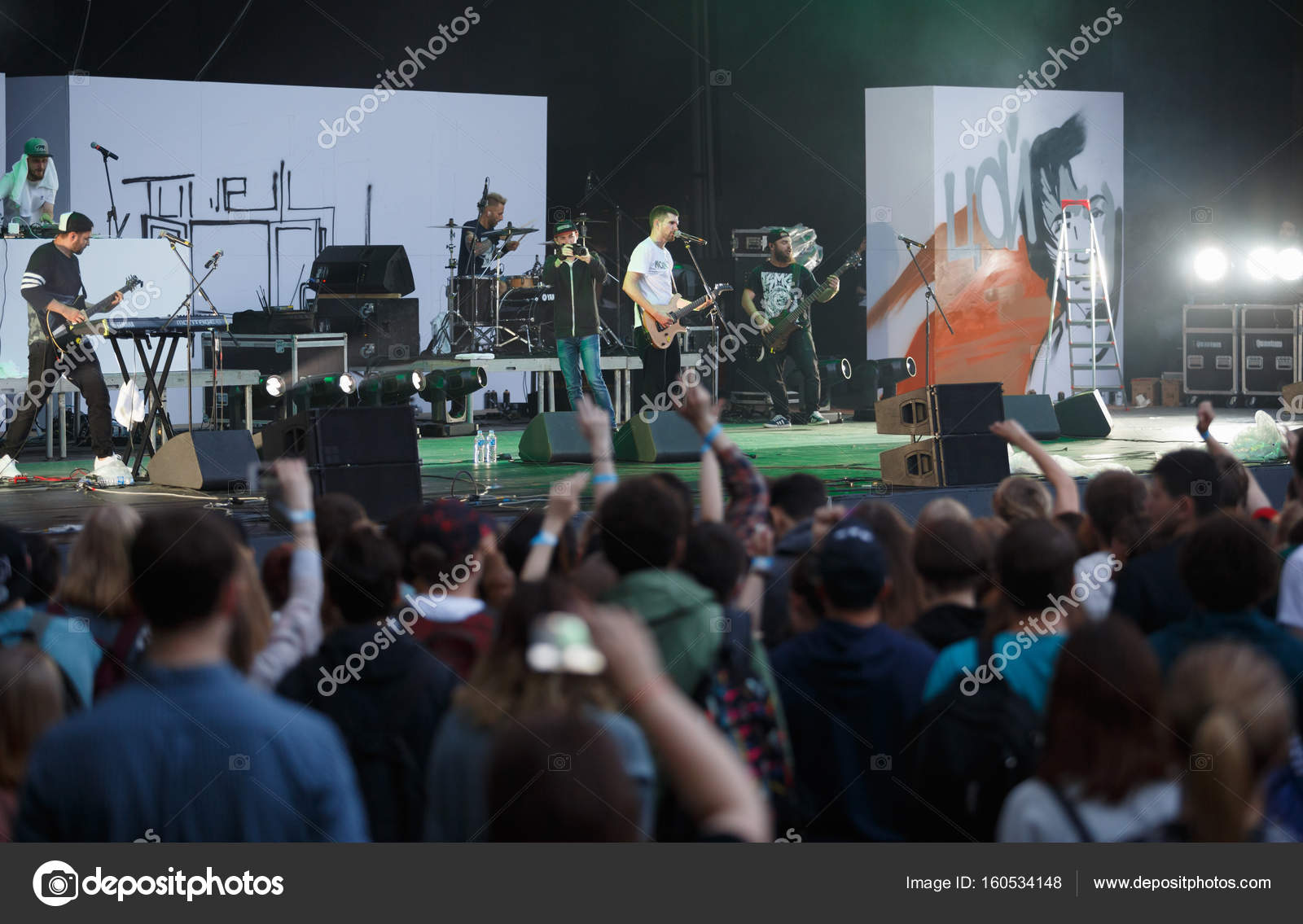 Noize MC rap & rock singer play open air concert – Stock Editorial ...