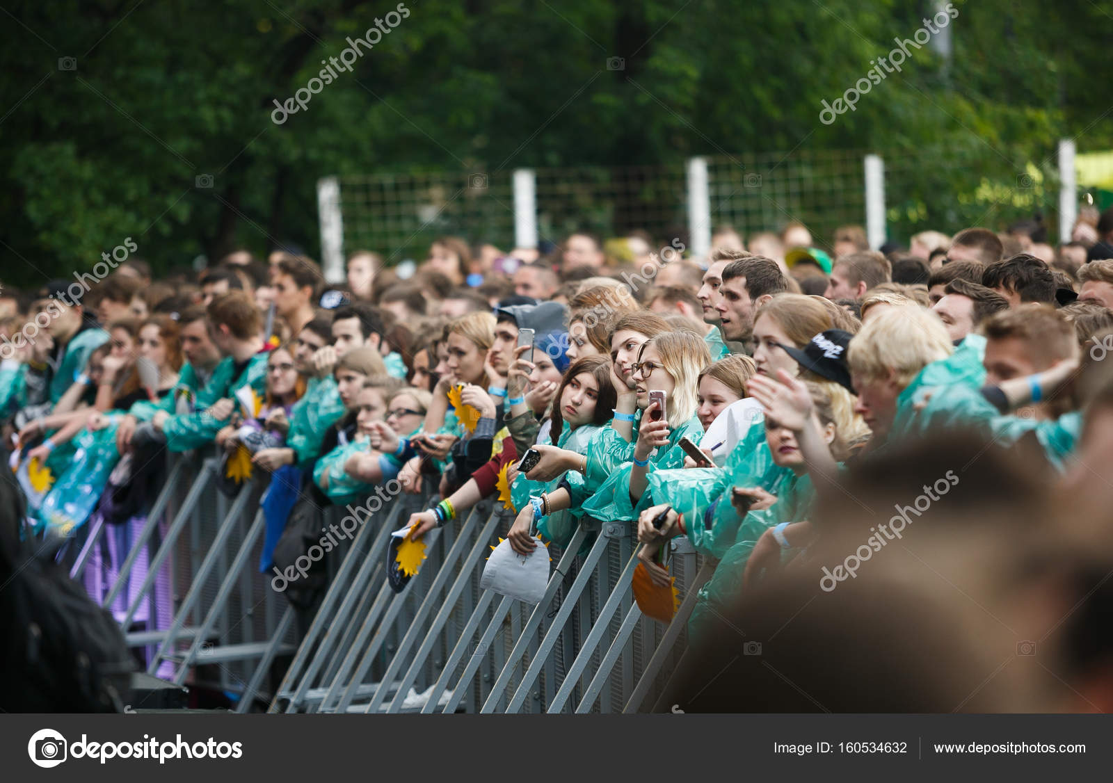 Concert audience have fun at live open air event – Stock Editorial ...