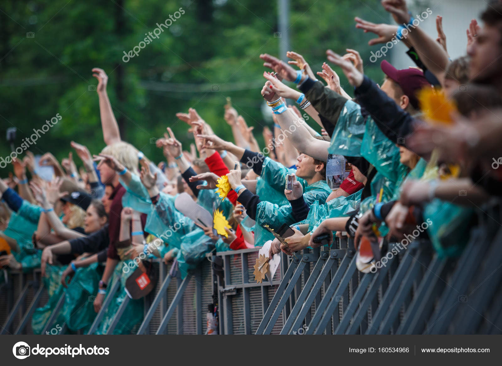 Concert audience have fun at live open air event – Stock Editorial ...