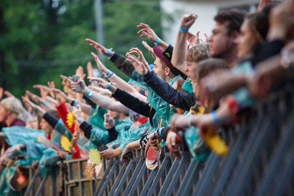 Concert audience have fun at live open air event – Stock Editorial ...