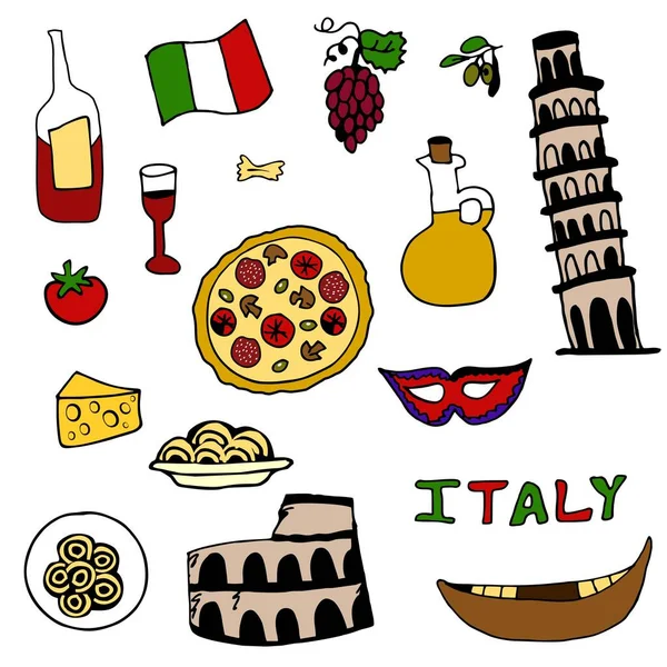 Italian culture symbols background Stock Vector Image by ©in_dies_magis ...