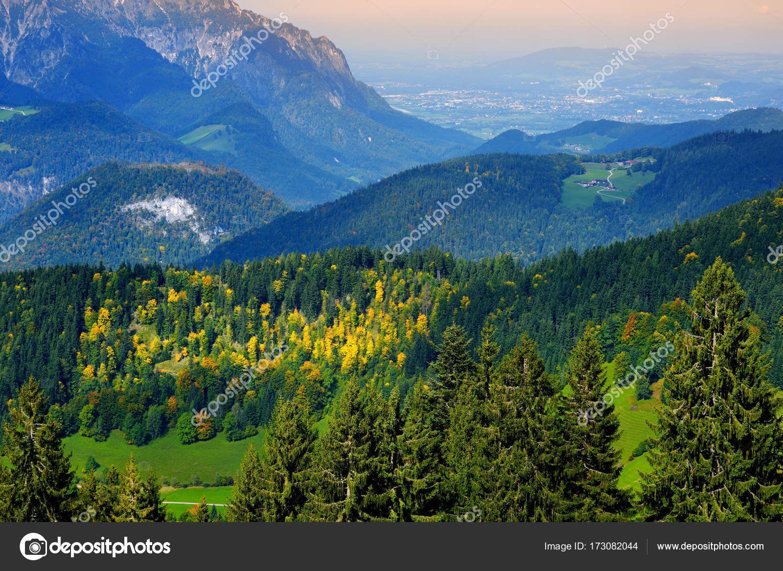 Bavarian Alps with majestic mountains Stock Photo by ©MNStudio 173082044