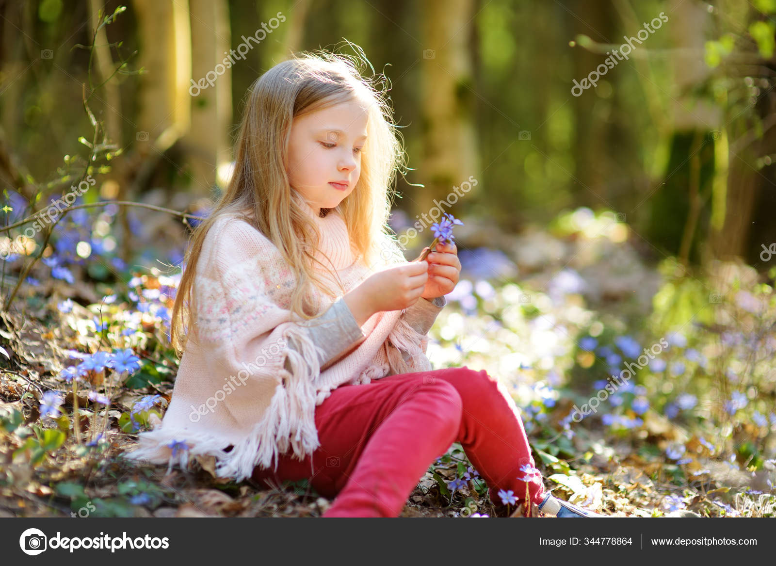 Tween Girl In The Woods