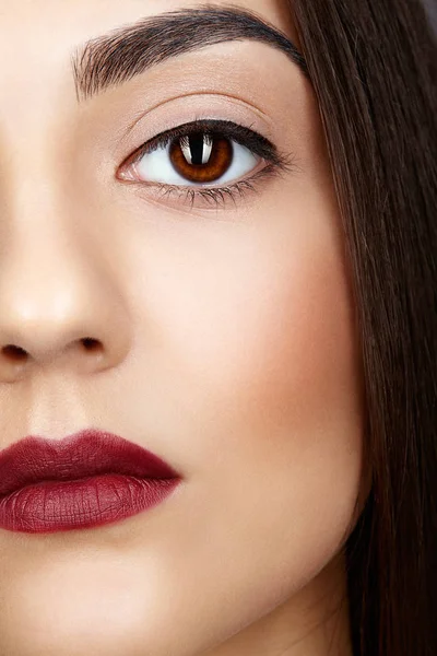 Female face with day makeup - Stock Image - Everypixel