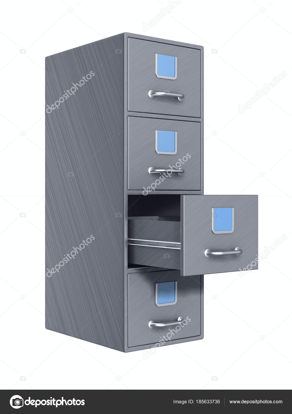 Filing cabinet on white background. Isolated 3D illustration — Stock ...