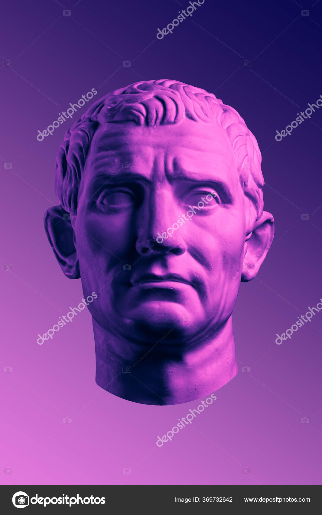 Julius Caesar Head Statue