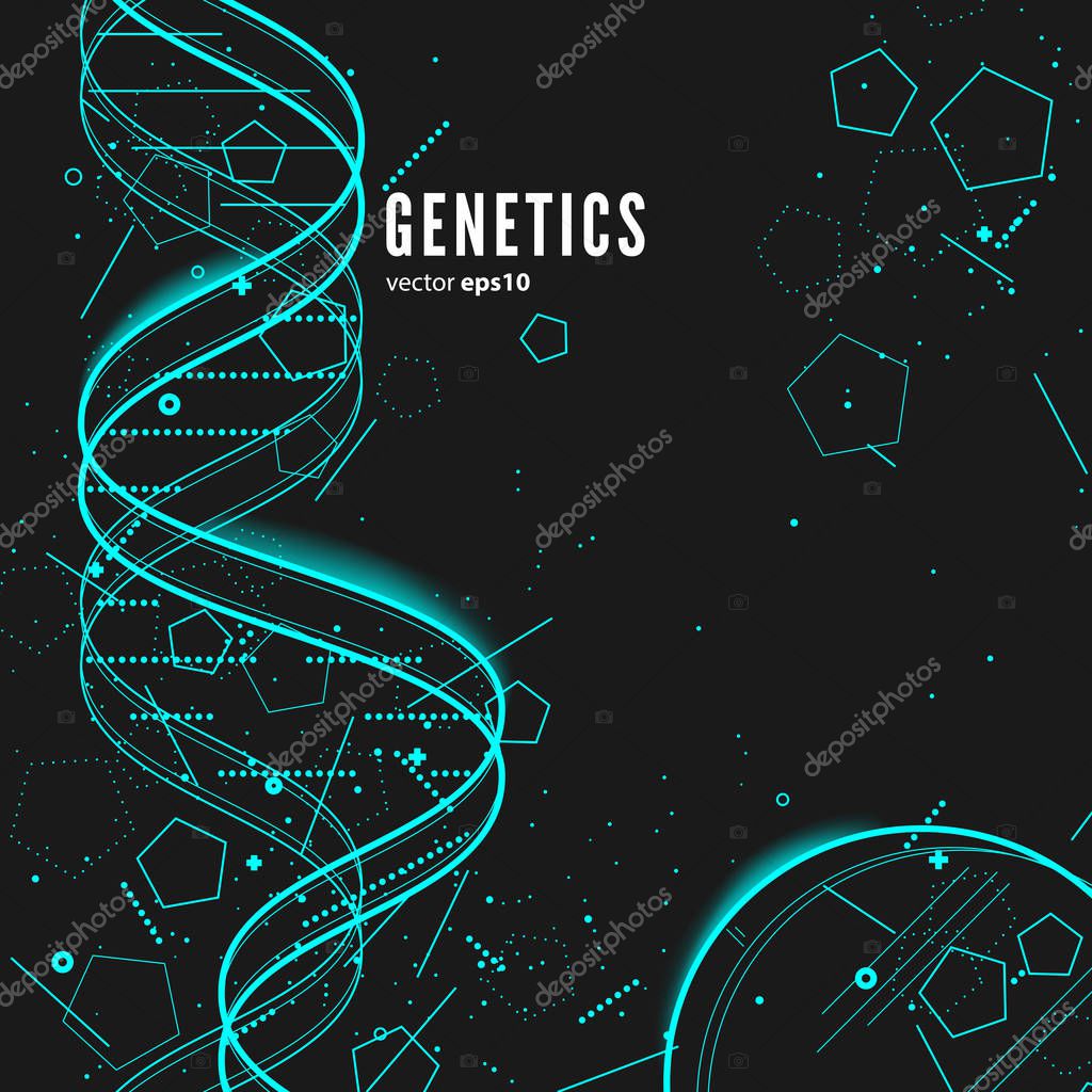 DNA, genetic conceptual background — Stock Vector © Heizel #159150066