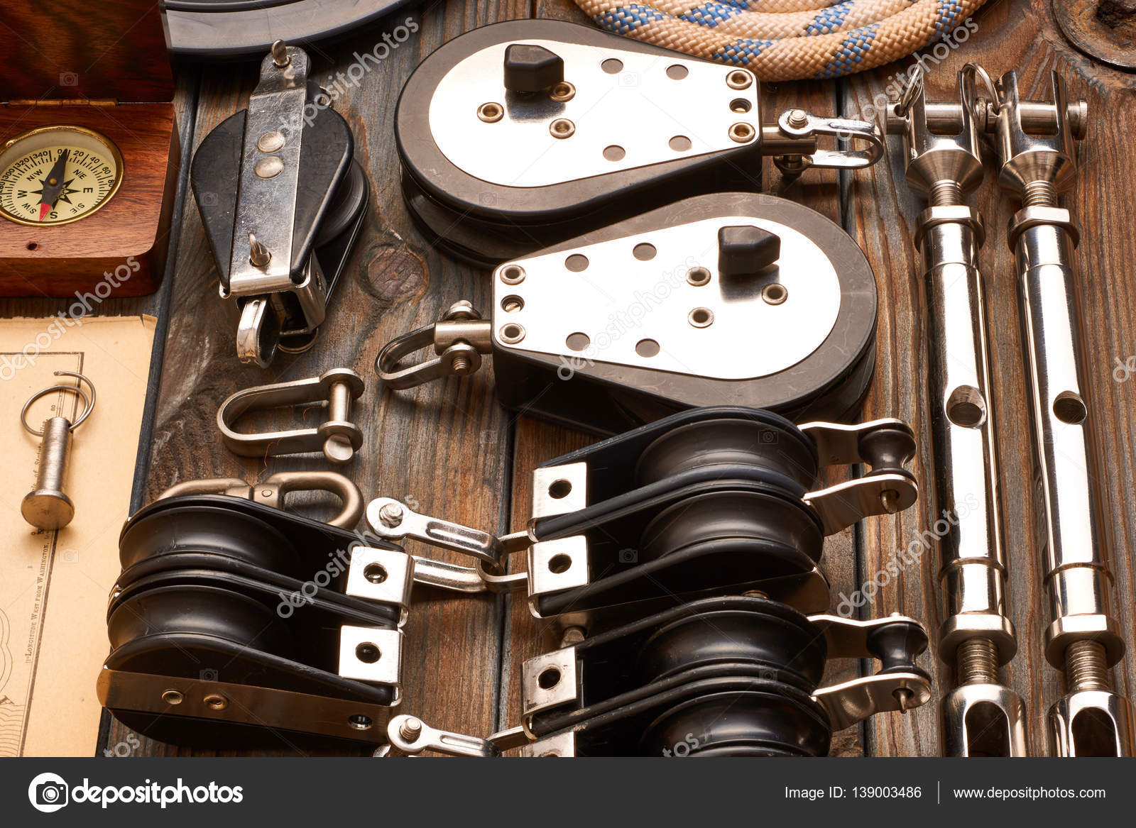 Sailing yacht equipment — Stock Photo © haveseen #139003486