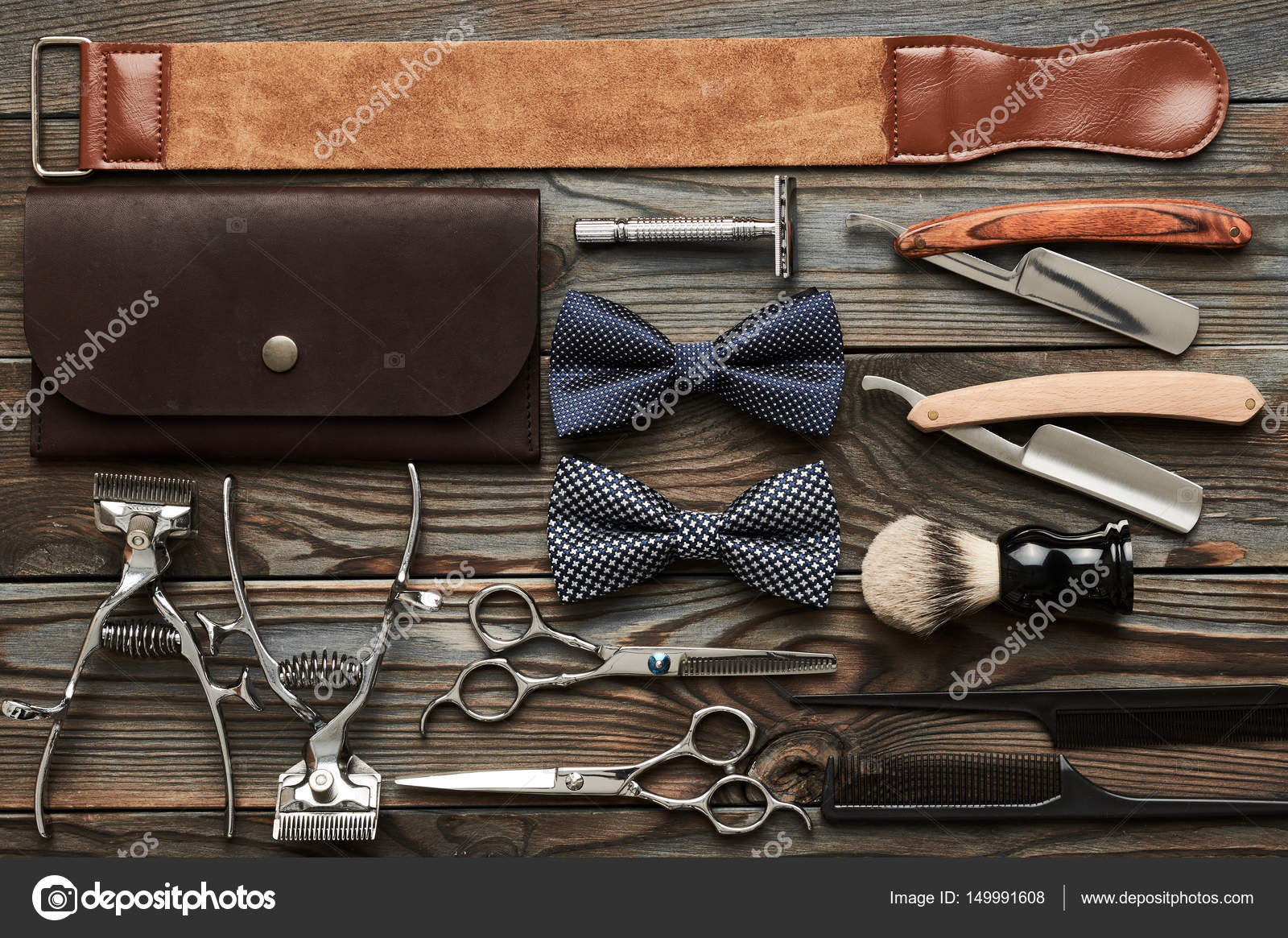 Vintage barber shop tools Stock Photo by ©haveseen 149991608 Vintage barber shop tools Stock Photo by ©haveseen 149991608