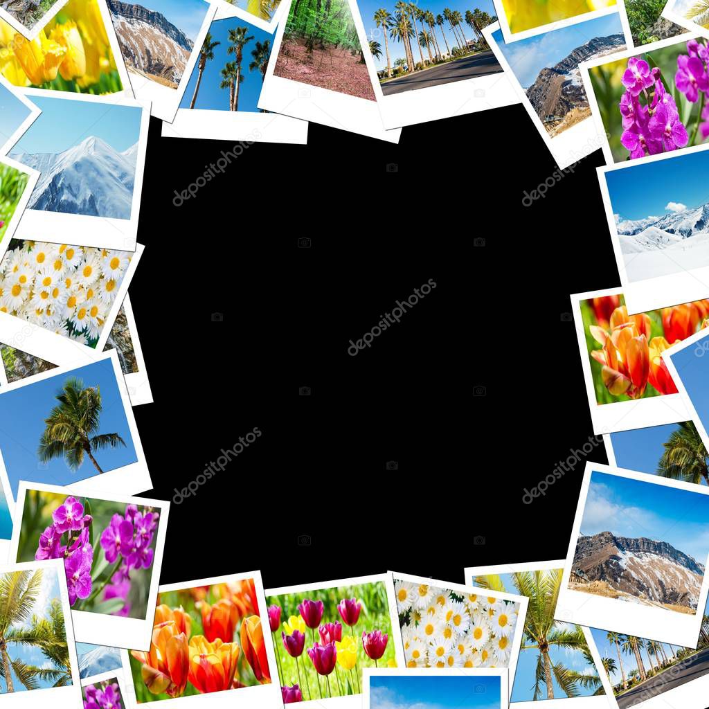 Frame made of various nature photos — Stock Photo © Elnur_ #130031450