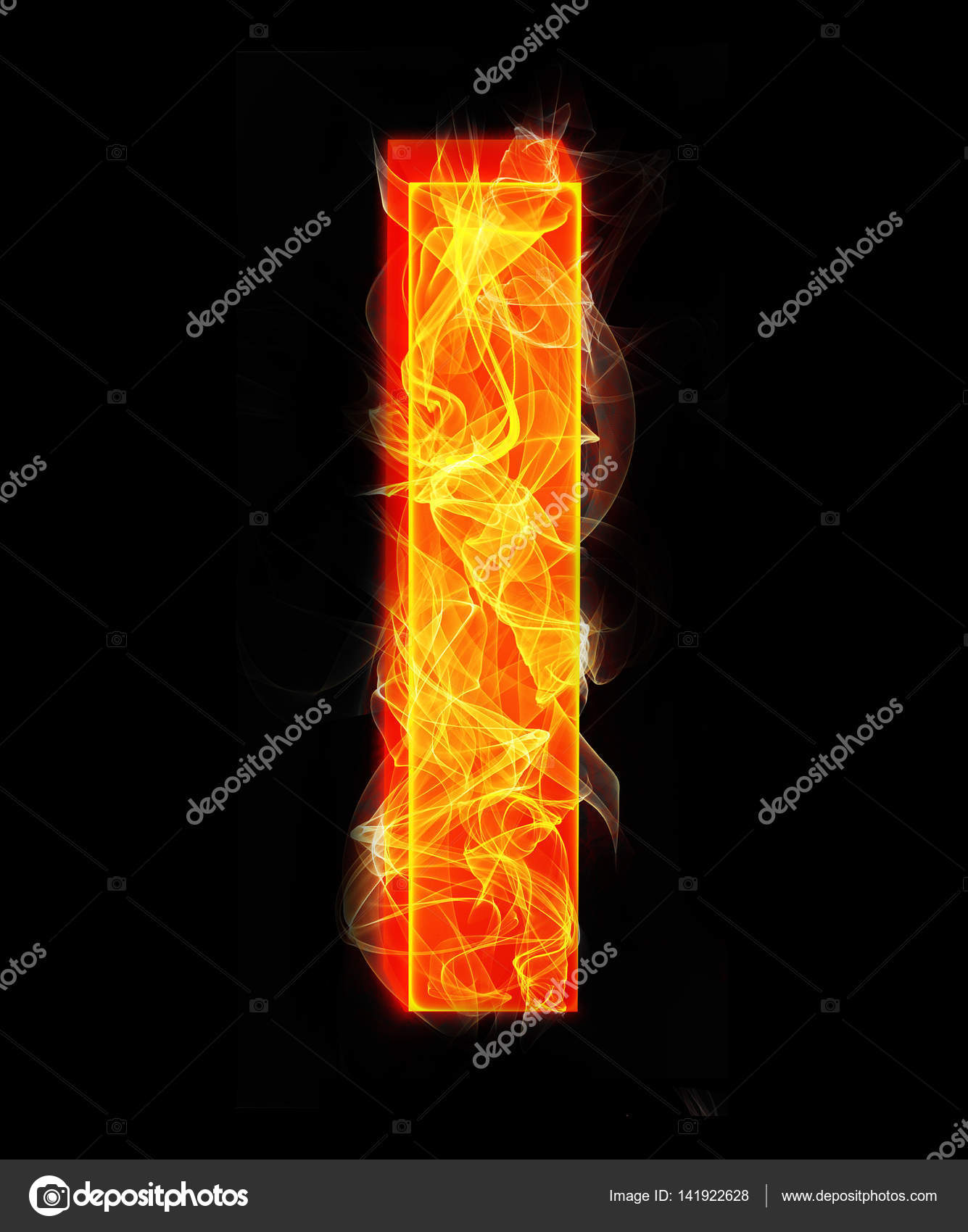 Burning letters as alphabet type I Stock Photo by ©Elnur_ 141922628