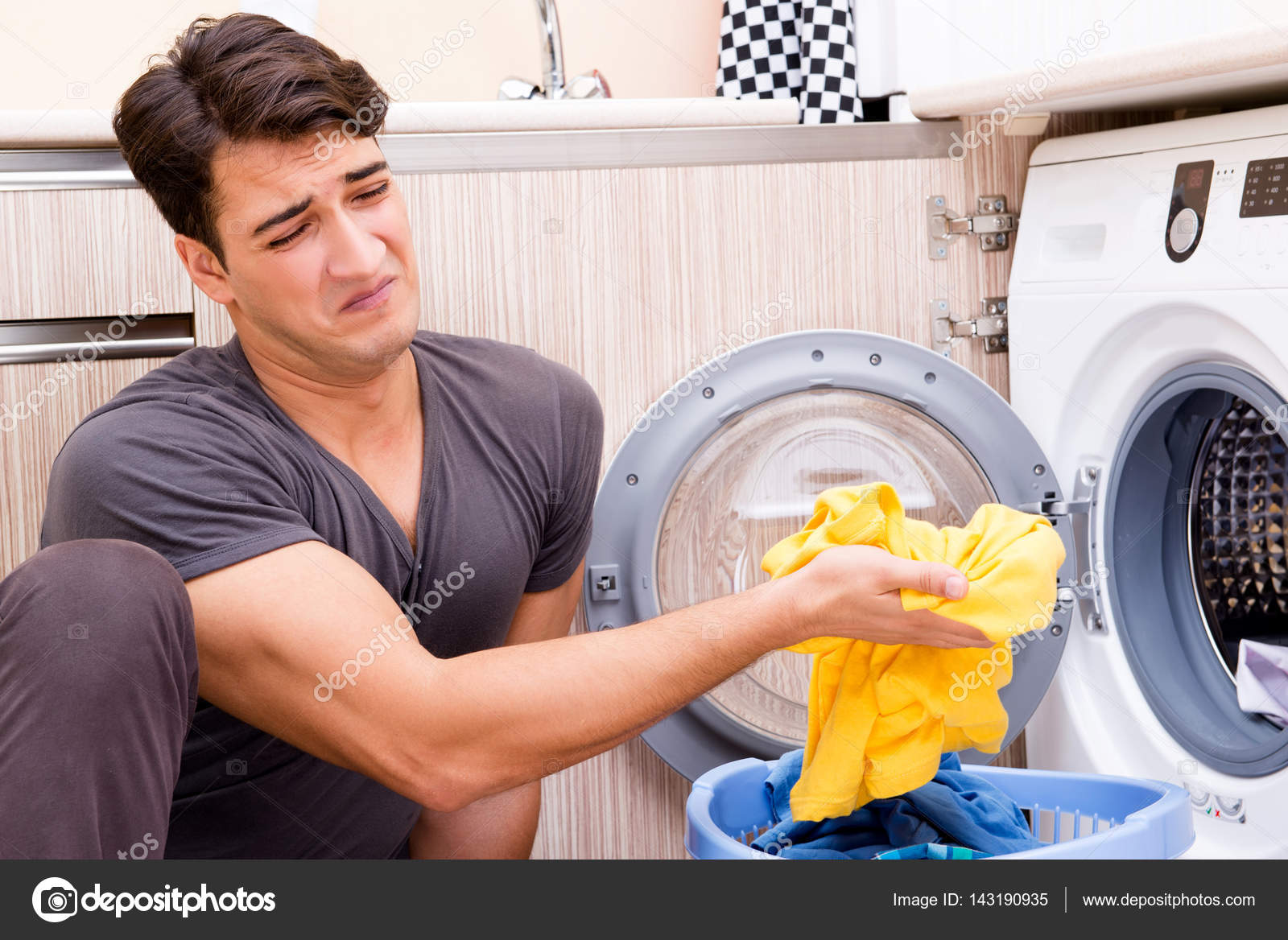 Man Doing Laundry