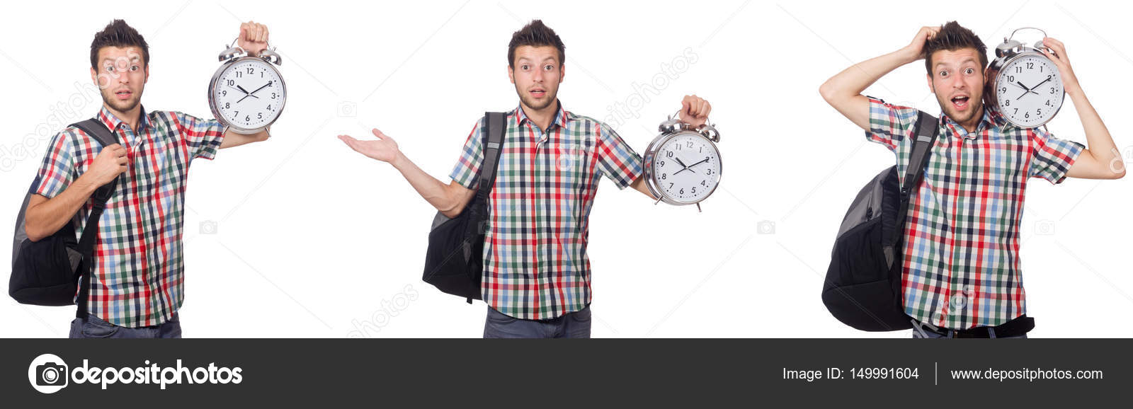 Student late for this preparation at exam — Stock Photo © Elnur_ #149991604