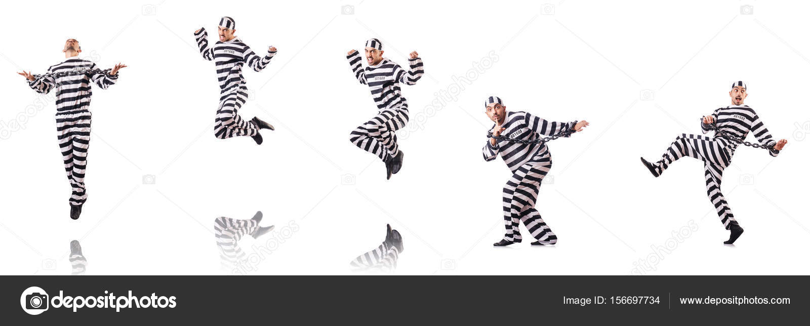 Convict criminal in striped uniform Stock Photo by ©Elnur_ 156697734