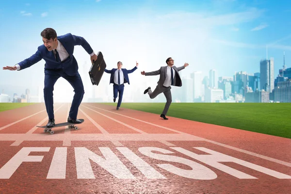 Businessman beating competition on skateboard Stock Photo by ©Elnur ...