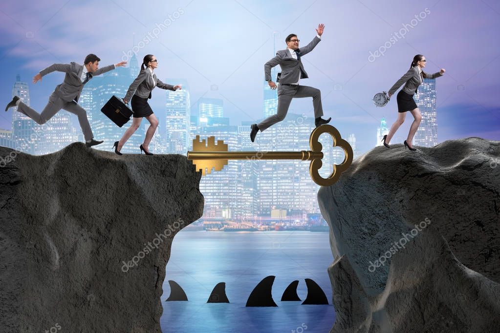 Concepto con clave para el éxito ilustración 2022