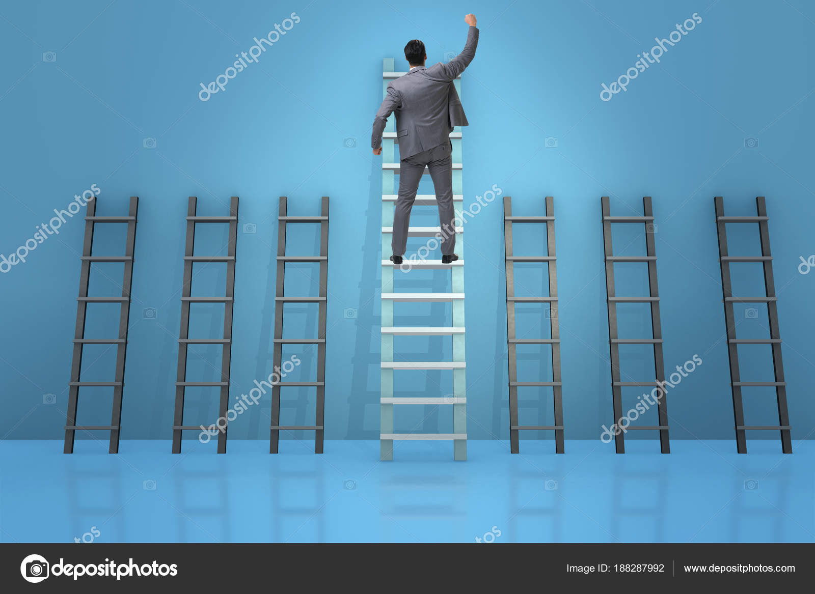 Career progression concept with various ladders — Stock Photo © Elnur ...