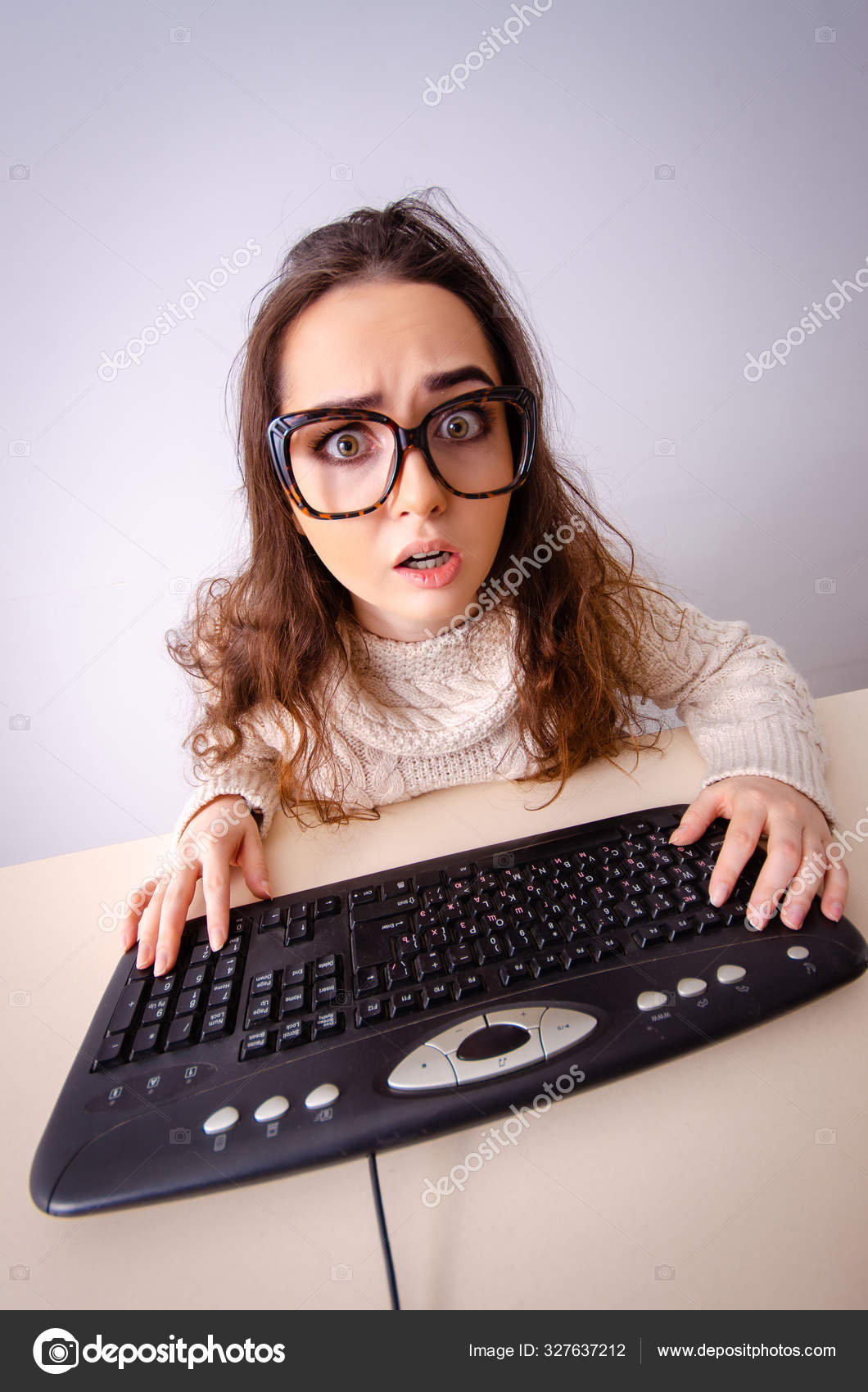 Computer Nerd Girl Geek Characters. Girl And Boys Nerd Computer