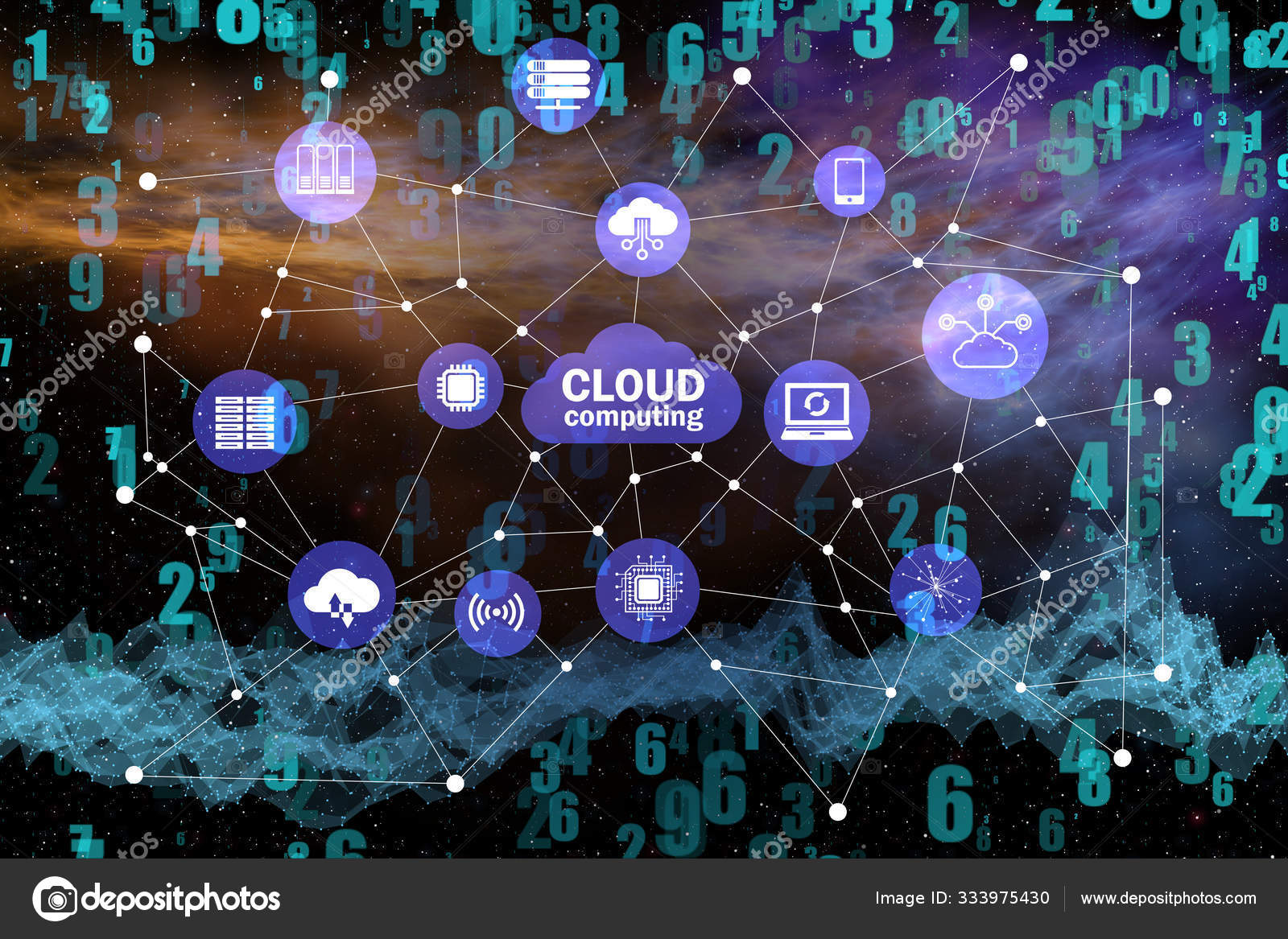 Cloud computing concept - 3d rendering Stock Photo by ©Elnur_ 333975430