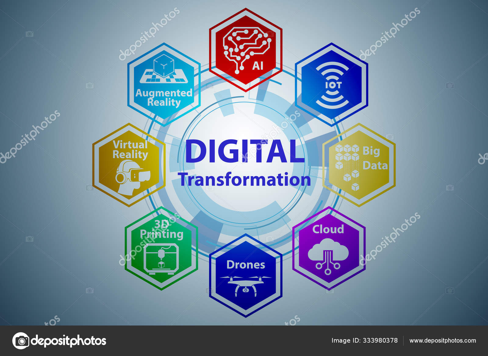 Digital transformation concept - 3d rendering — 스톡 사진 © Elnur_ #333980378 Digital transformation concept - 3d rendering — 스톡 사진 © Elnur_ #333980378