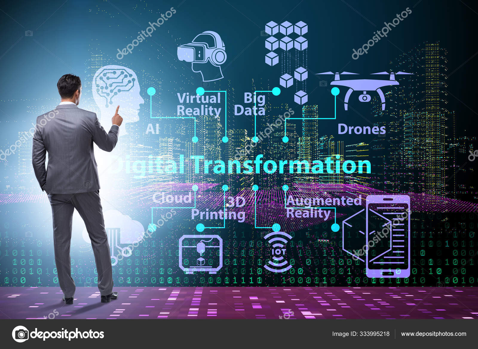 Digital transformation and digitalization technology concept — Stock ...