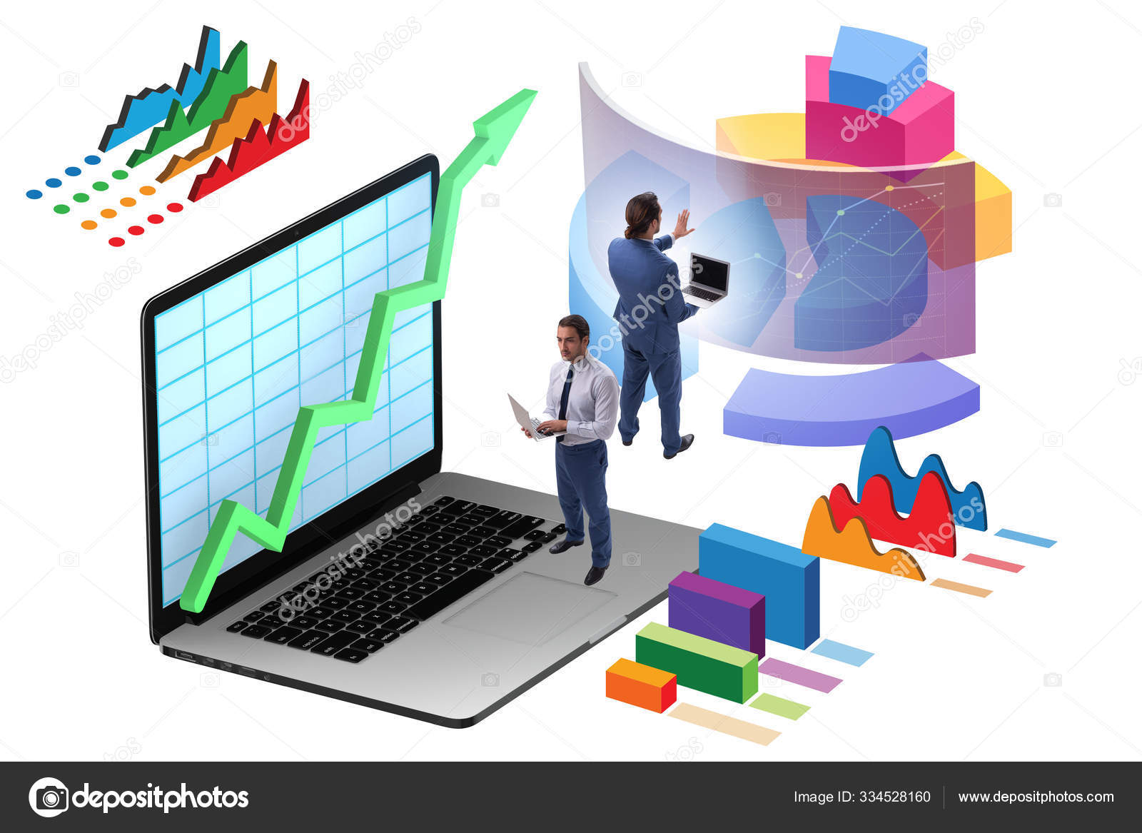 Trader working in technical visualization environment Stock ...