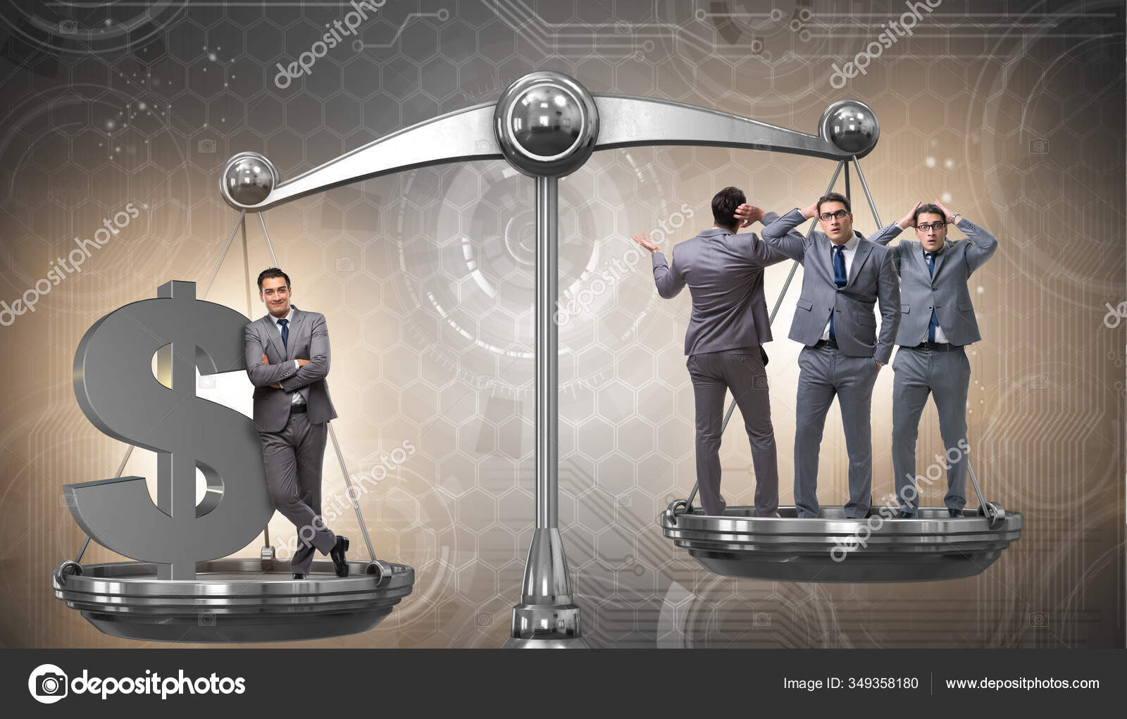 Difference between rich and poor people Stock Photo by ©Elnur_ 349358180