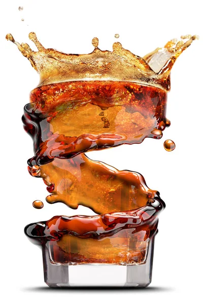 Cola splash isolated on white — Stock Photo © Irochka #132828370