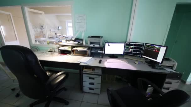 Desk Doctor Monitors Showing Vital Signs Patients Intensive Care ...