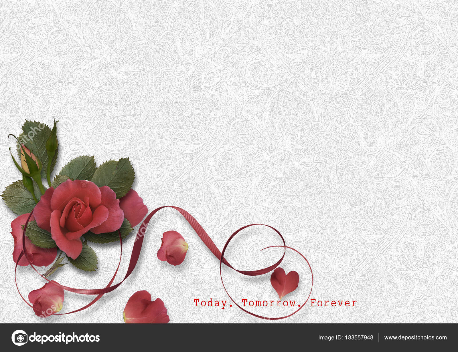 Greeting card with a rose. Valentine's Day cards — Stock Photo © chiffa ...