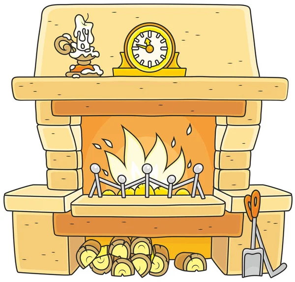 Fireplace cartoon Vector Art Stock Images | Depositphotos