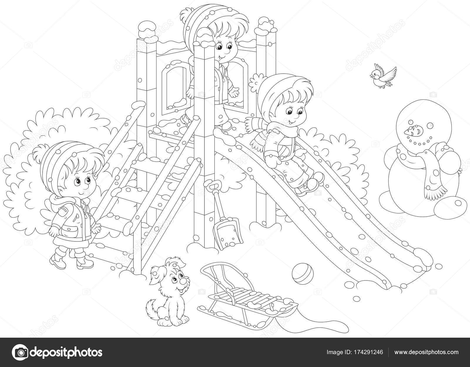 Park Slides Drawing