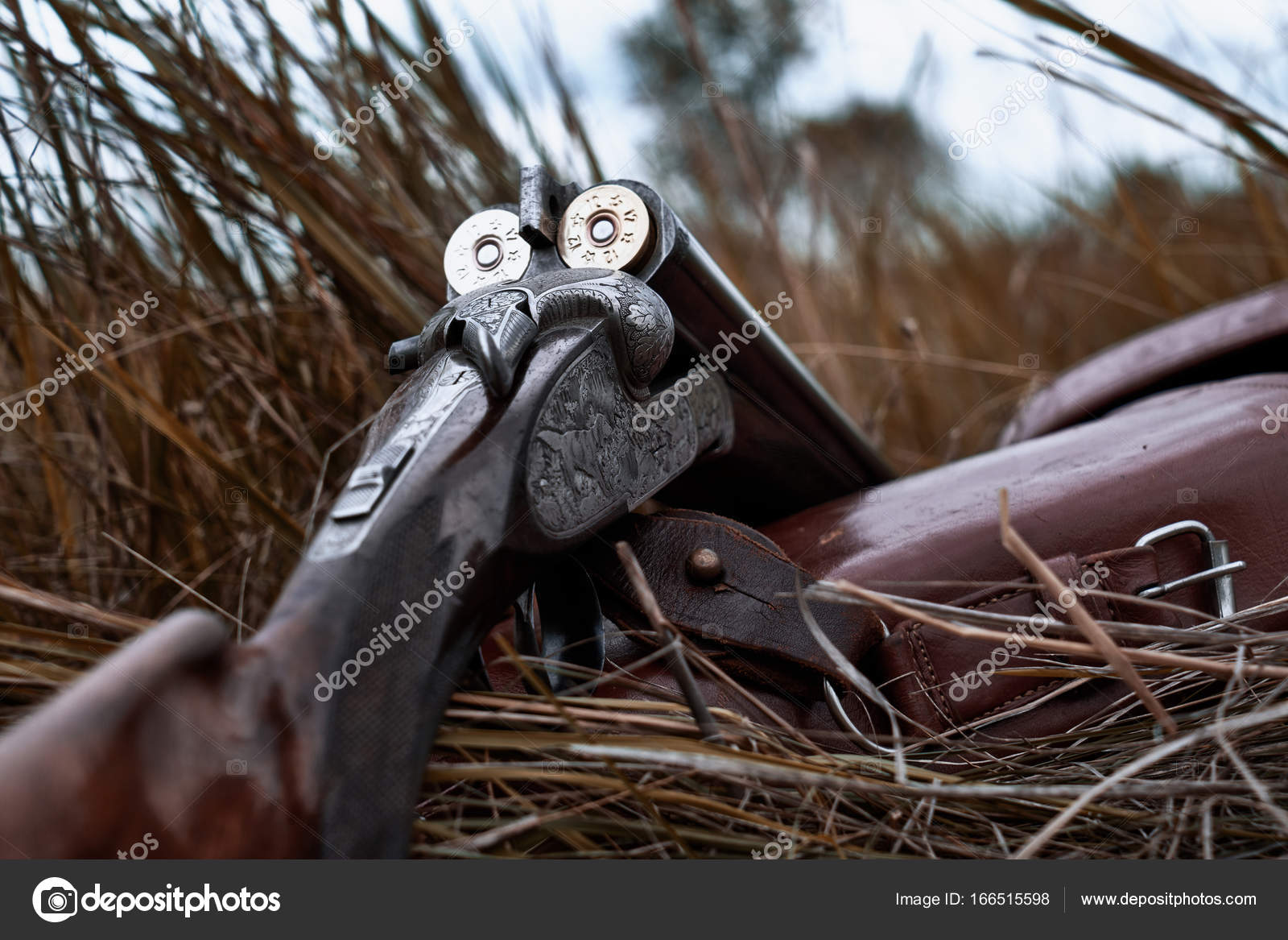 An old horizontal double-barrel — Stock Photo © artcasta #166515598