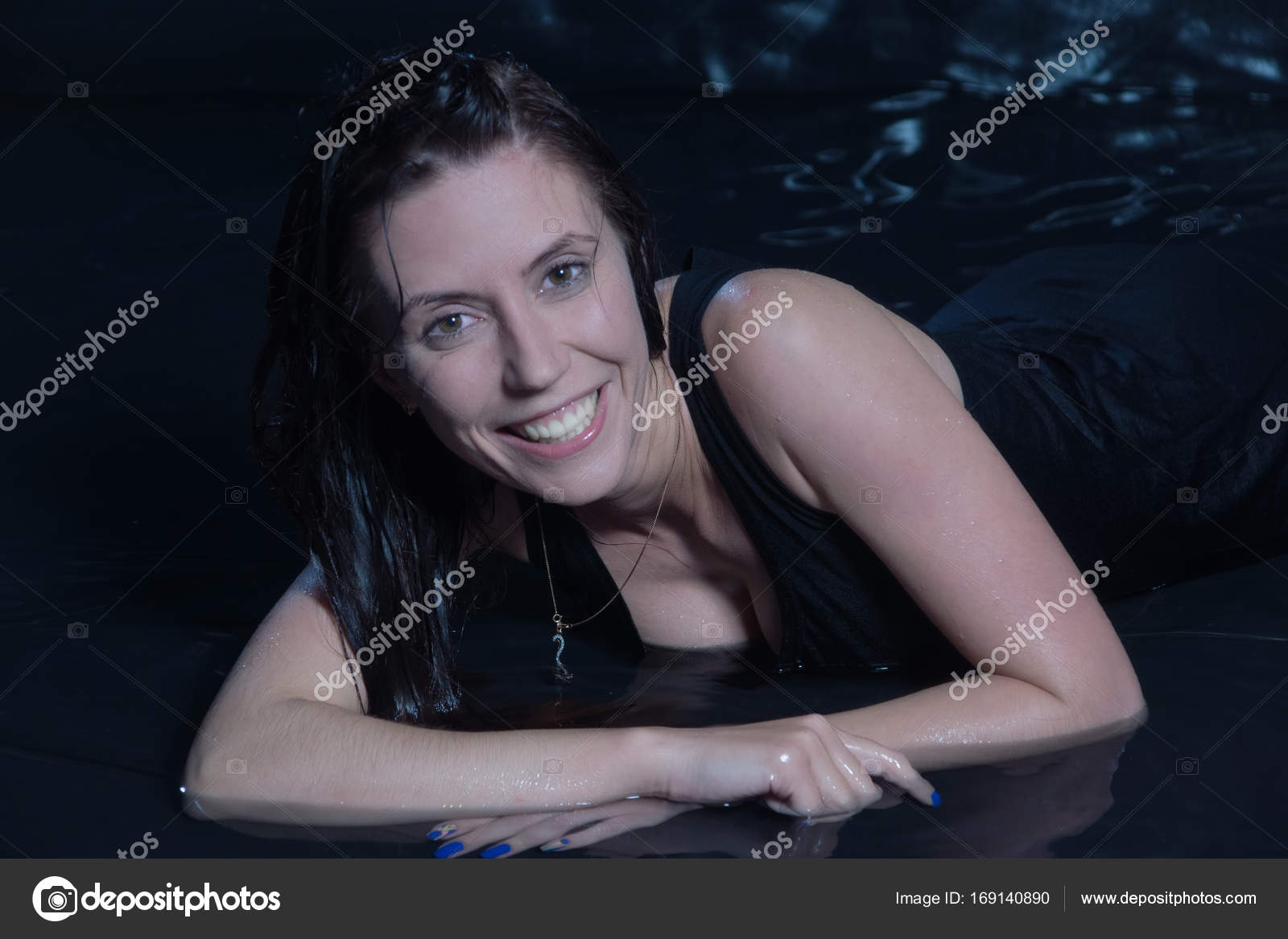 Sexy beautiful woman under rain — Stock Photo © Demian #169140890