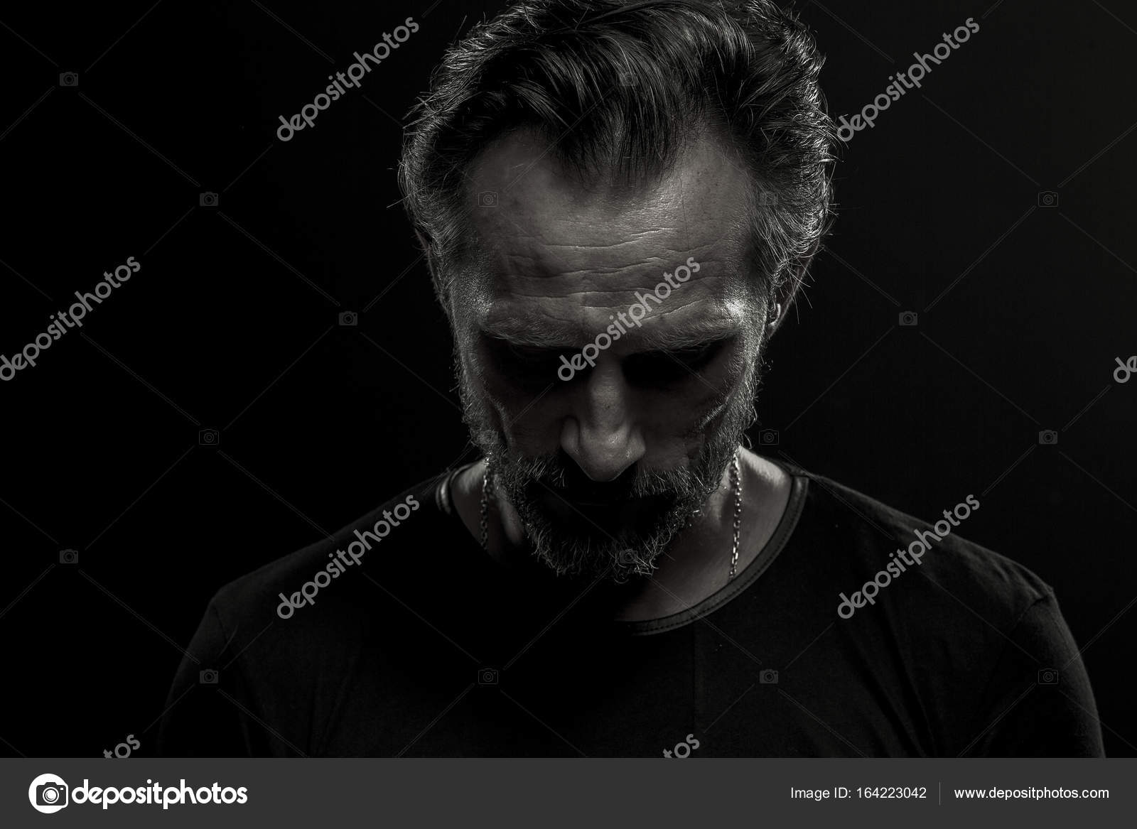 Looking Downward Male Faces