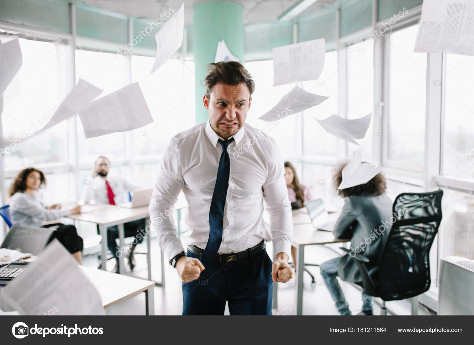 Busy office weekdays during project Stock Photo by ©svyatoslavlipik ...