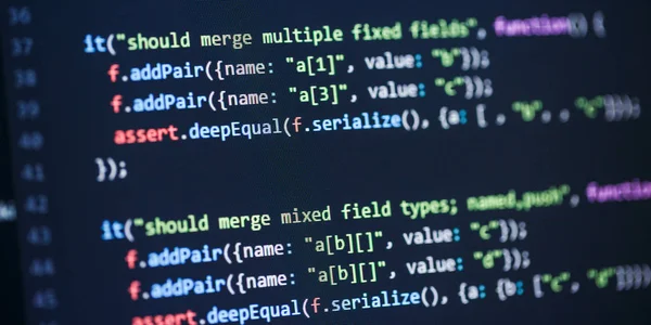 Software developer programming code - Stock Image - Everypixel