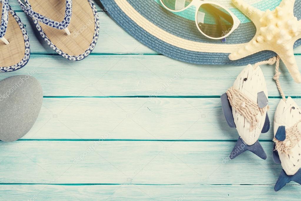 Cute Beach accessories Stock Photo by ©karandaev 125289672