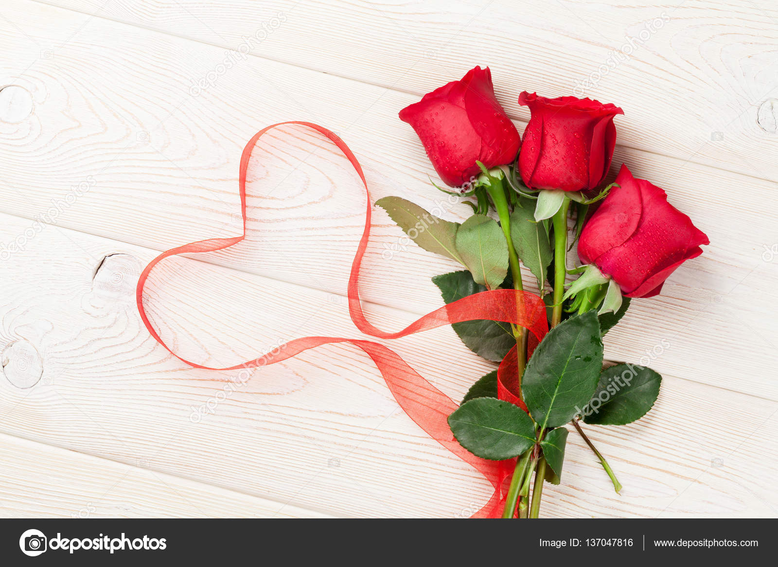 Heart With Ribbon And Rose