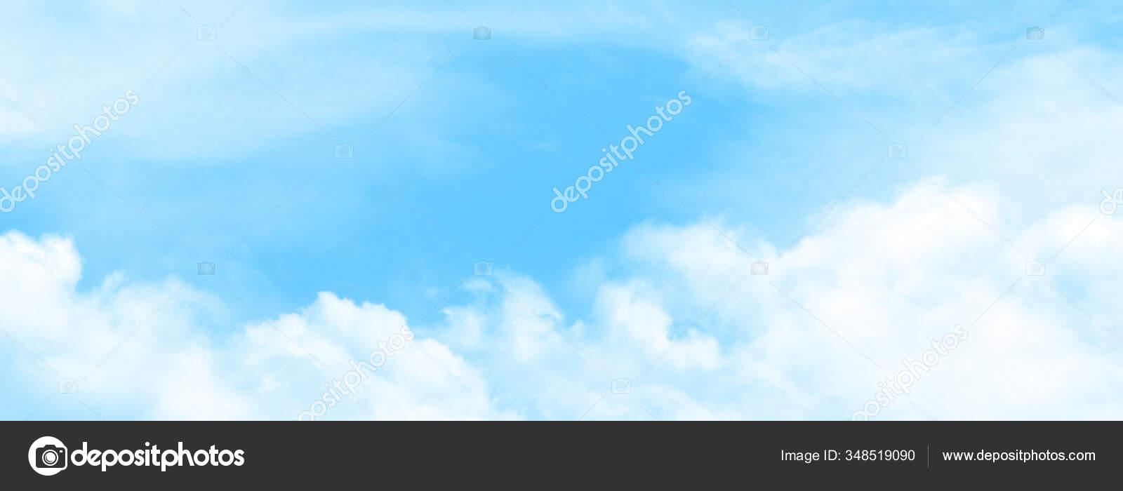 Abstract Sunny Sky Clouds Texture Wide Background Stock Photo by ...