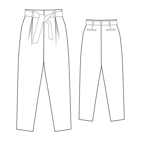 Fashion Technical Drawing Wide Pants Stock Vector Image By ©nov Nastya
