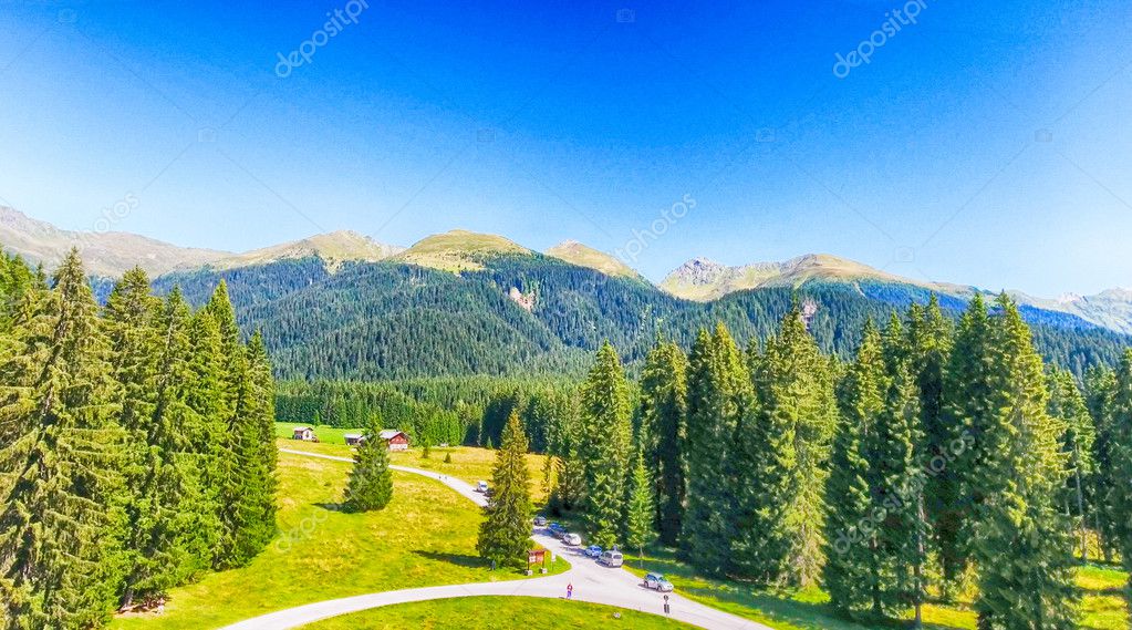 Valley of Dolomites, Panoramic view of Italian Alps — Stock Photo ...