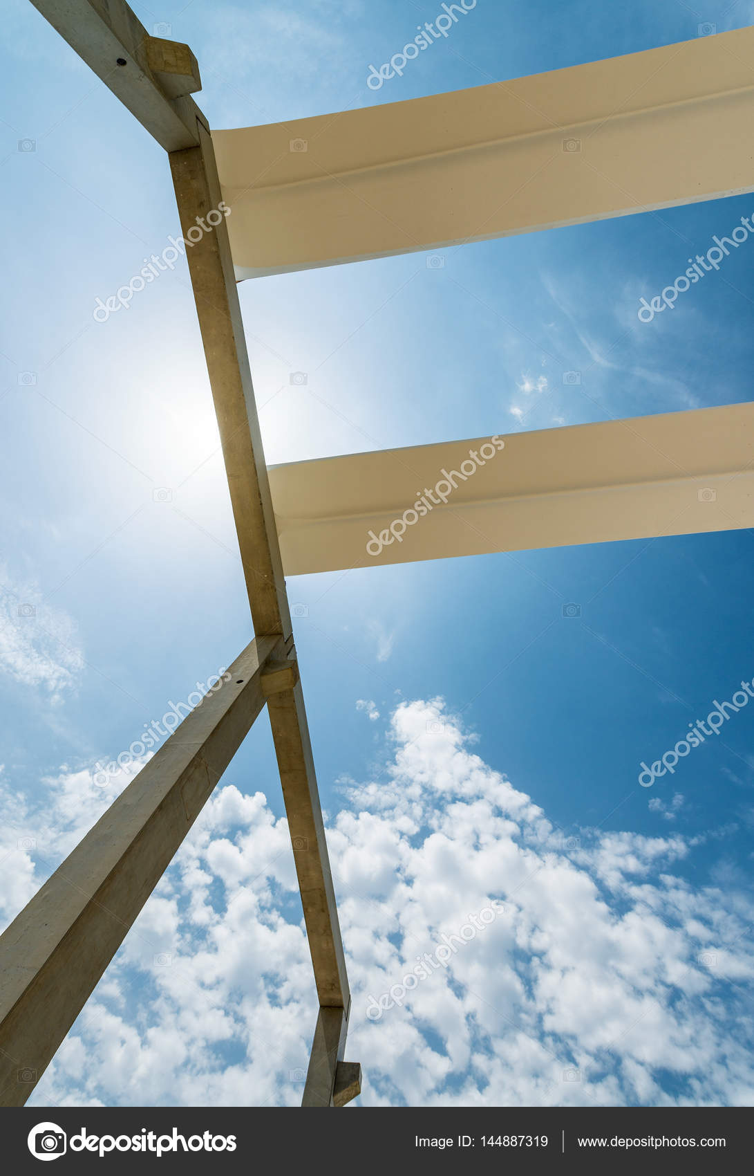 Basic building structure in construction building site — Stock Photo ...