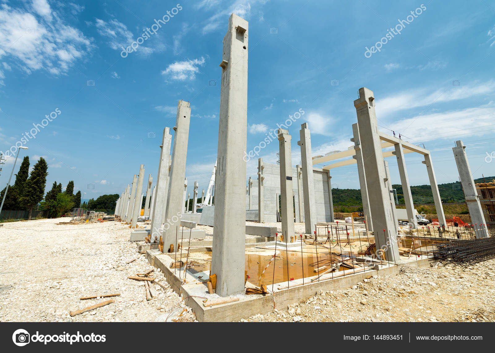 Base of construction building in working site Stock Photo by ©jovannig ...