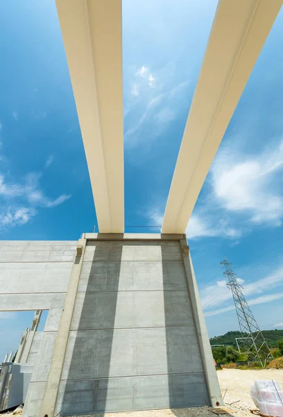 Basic building structure in construction building site — Stock Photo ...