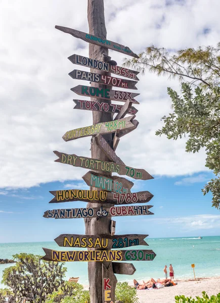 Key west directional sign | Key West beach distance signs to landmarks ...