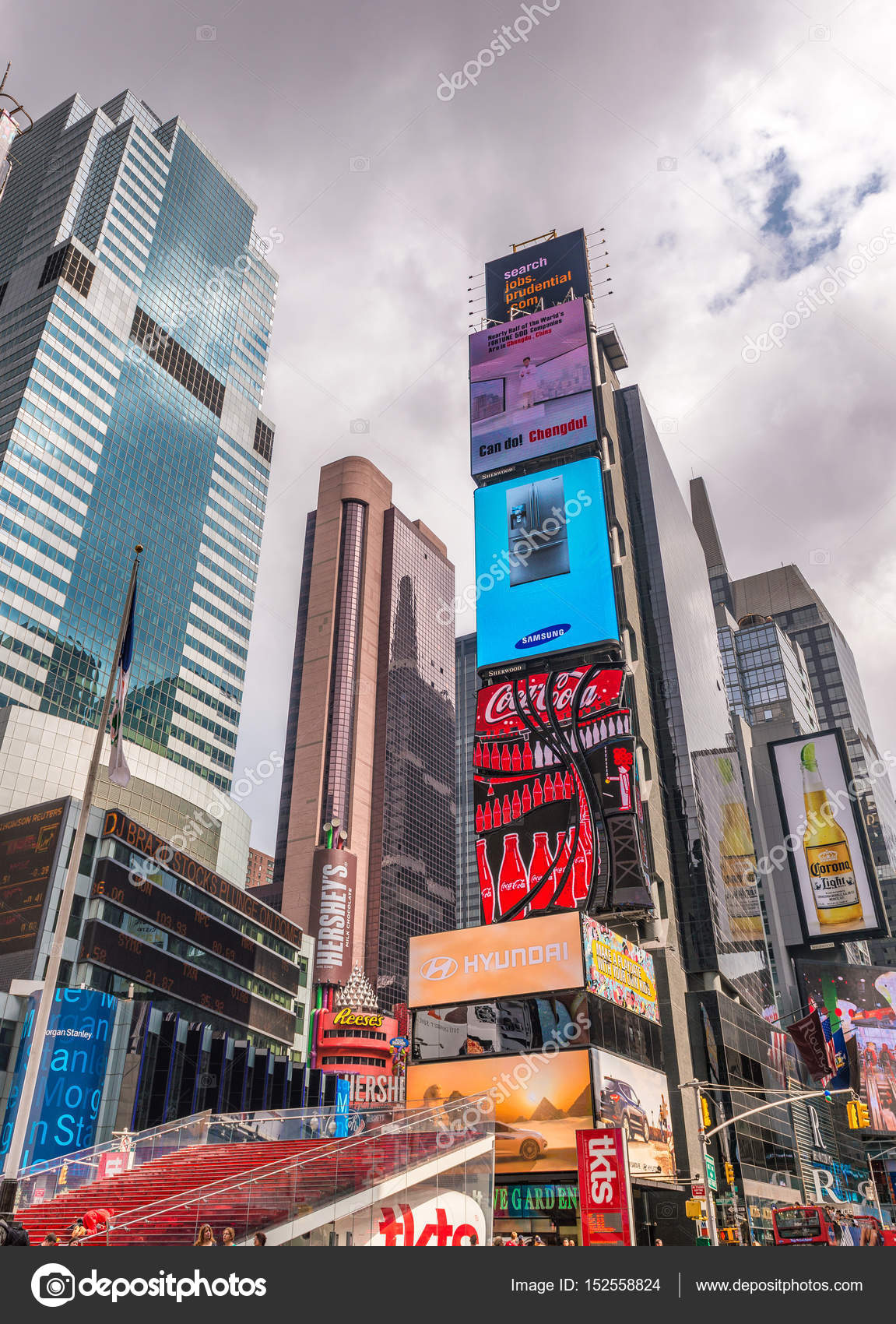 NEW YORK CITY - JUNE 2013: Times Square in Midtown. New York att ...