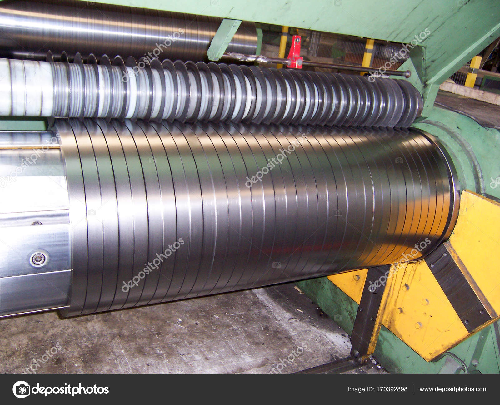 Cold rolled steel coil at storage area in steel industry plant — Stock ...